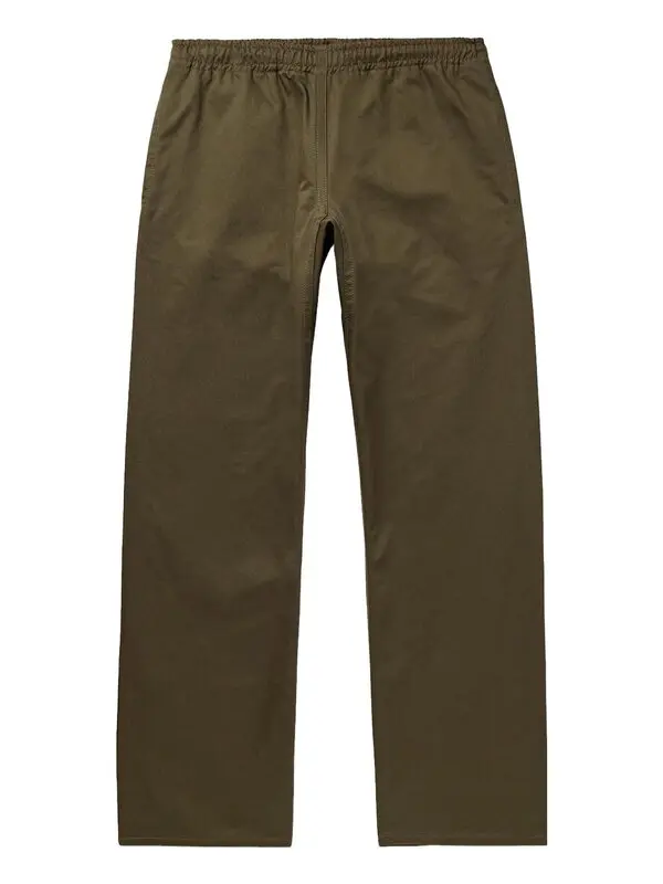 Marni Straight-leg Cotton-gabardine Trousers - Green
