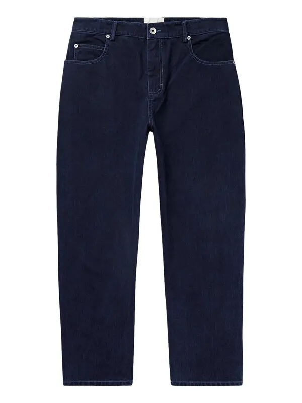 Folk Slubby Barrel-leg Jeans - Blue