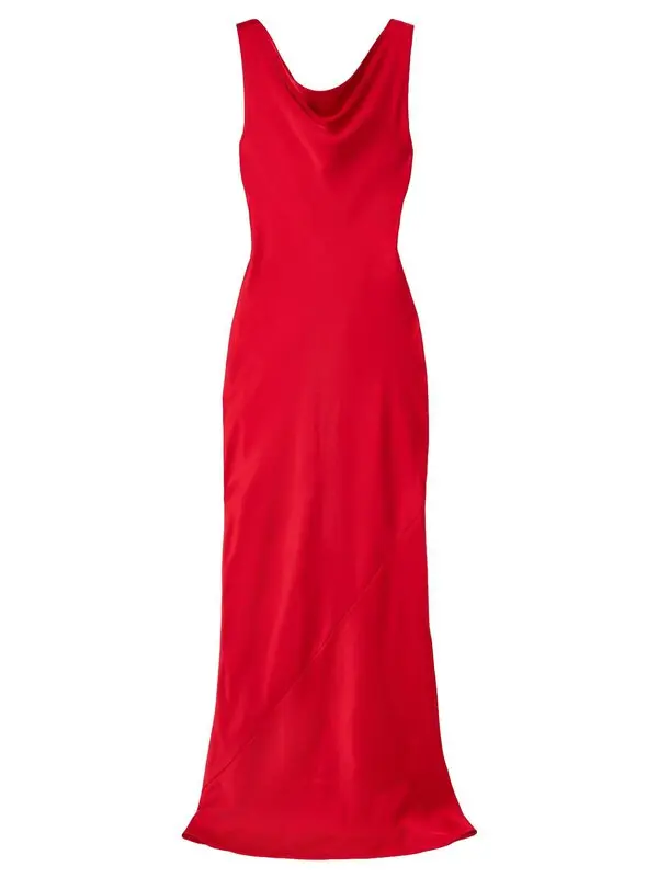 Norma Kamali Satin Gown - Red