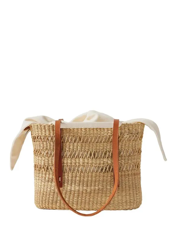 Muuñ Bicro Micro Straw Tote - Brown