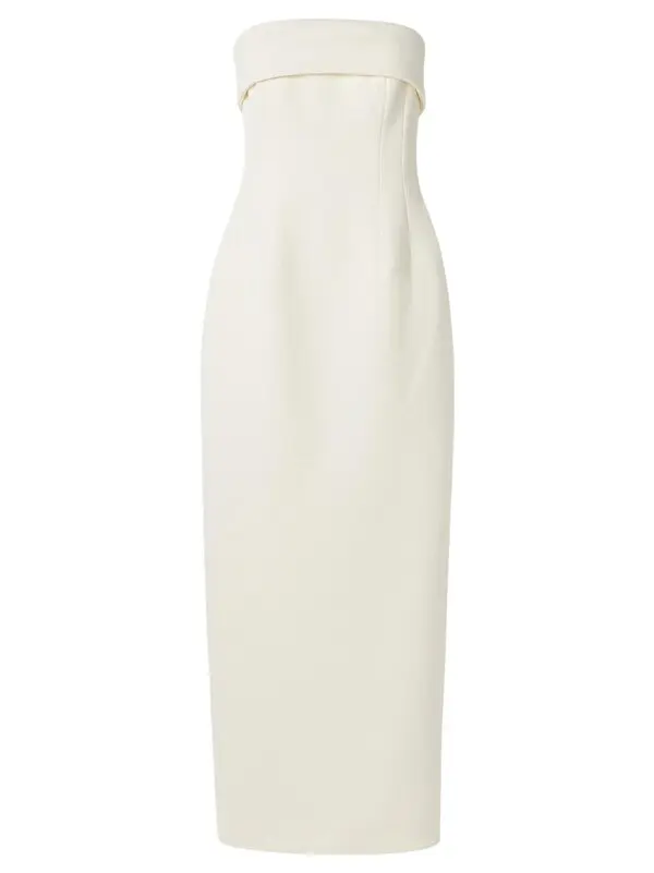 EMILIA WICKSTEAD Keeley Strapless Cloqué Maxi Dress - Ivory