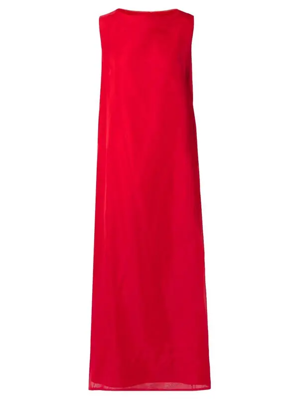 Altuzarra Jools Silk-organza And Crepe De Chine Maxi Dress - Red