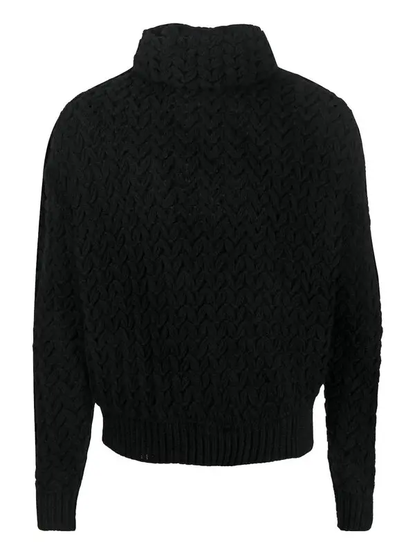 Valentino Garavani Chunky Roll-neck Jumper - Black