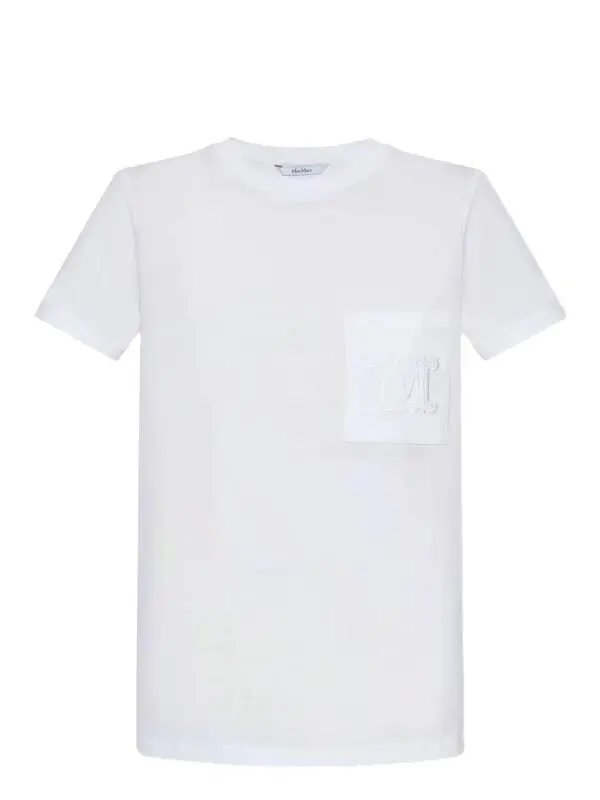 Max Mara Logo-embroidered T-shirt - White