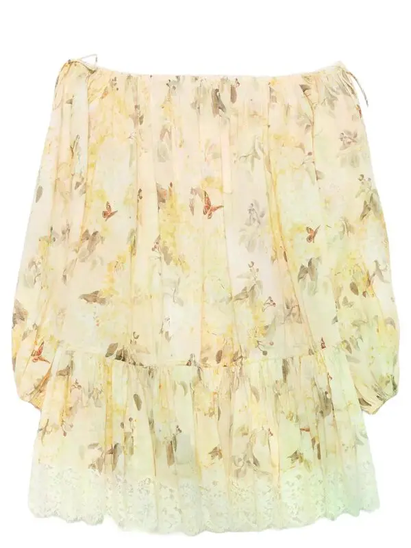 Zimmermann Cascadian Mini Dress - Yellow