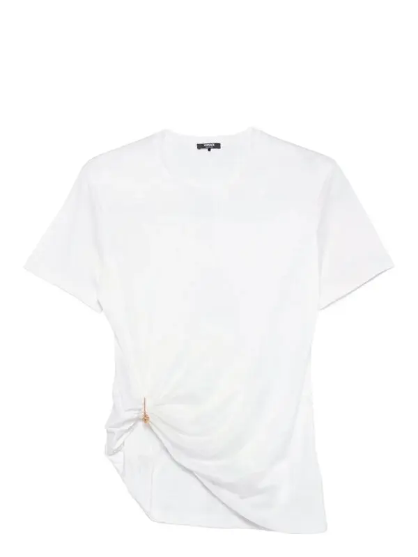 Versace Pin-drape T-shirt - White