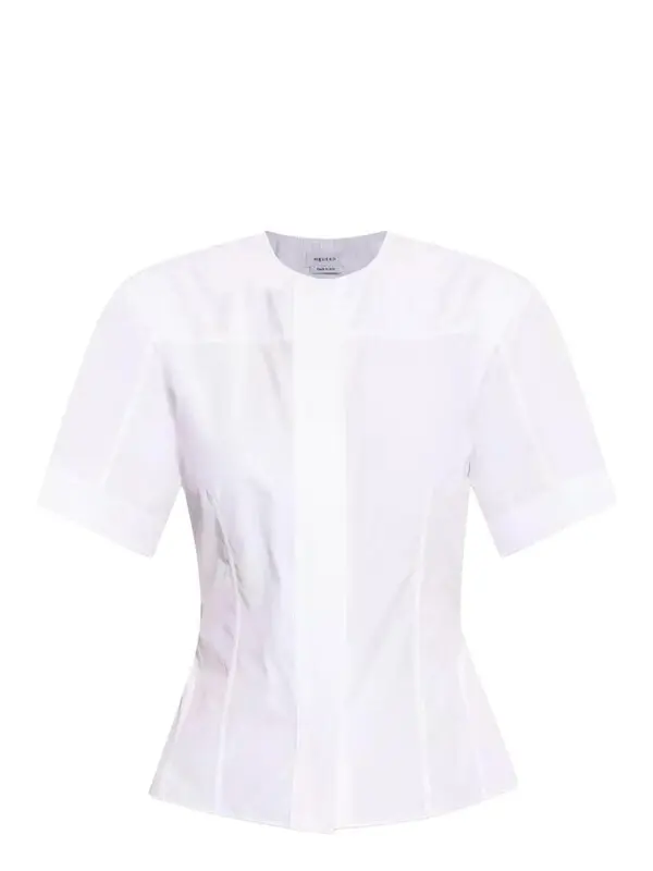 Alexander McQueen Cotton Short Sleeve Top - White