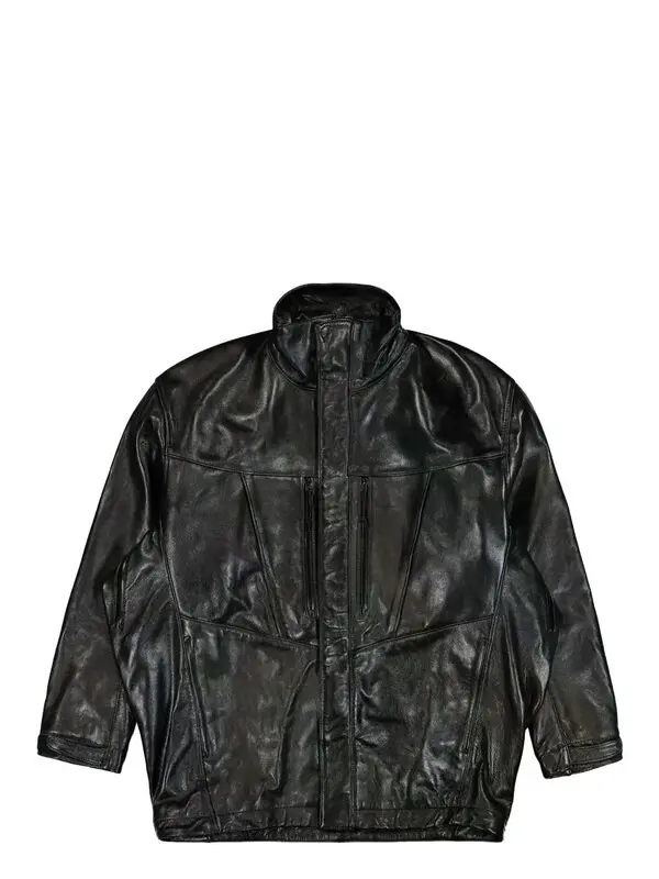 DOUBLET Panelled Leather Jacket - Black