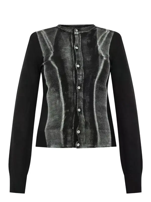 MAISON MARGIELA Virgin Wool Cardigan - Black