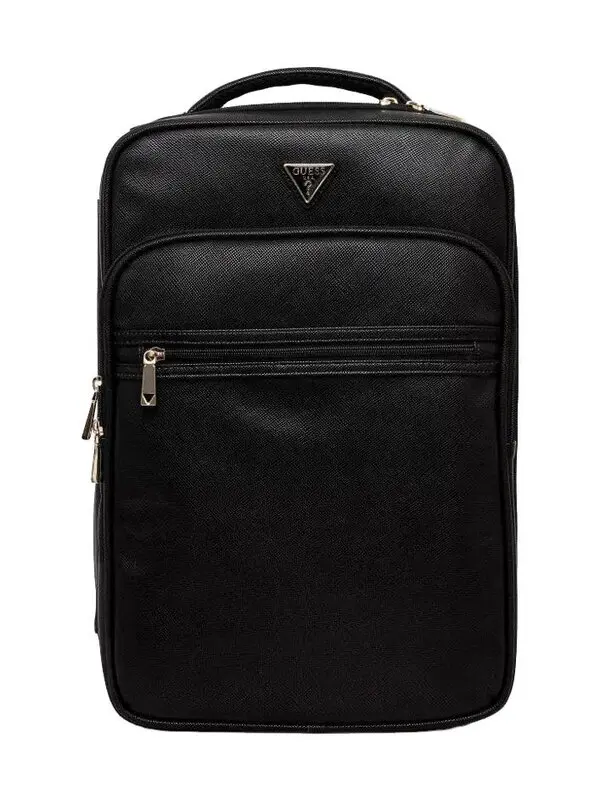Guess Saffiano Leather Backpack - Black