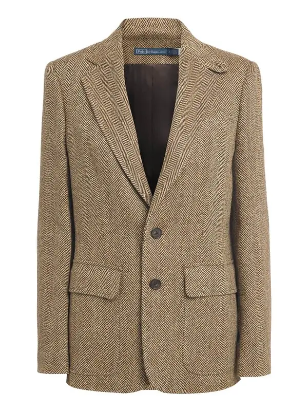 Polo Ralph Lauren Linen-blend Herringbone Blazer - Brown