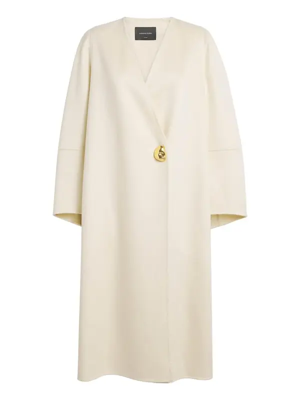 Fabiana Filippi Cashmere Wrap Coat - White
