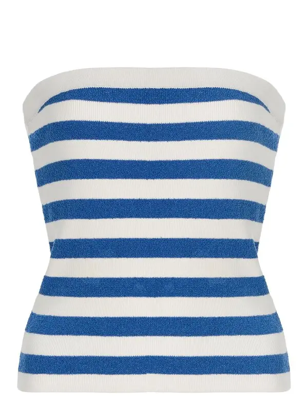 Posse Ari Striped Terry Top - Blue