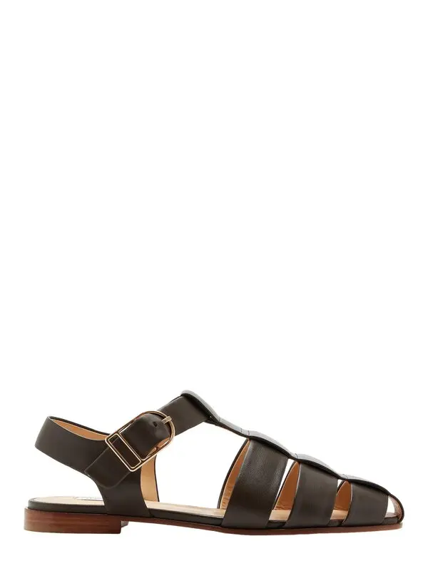 Gabriela Hearst Lynn Leather Fisherman Sandals - Brown