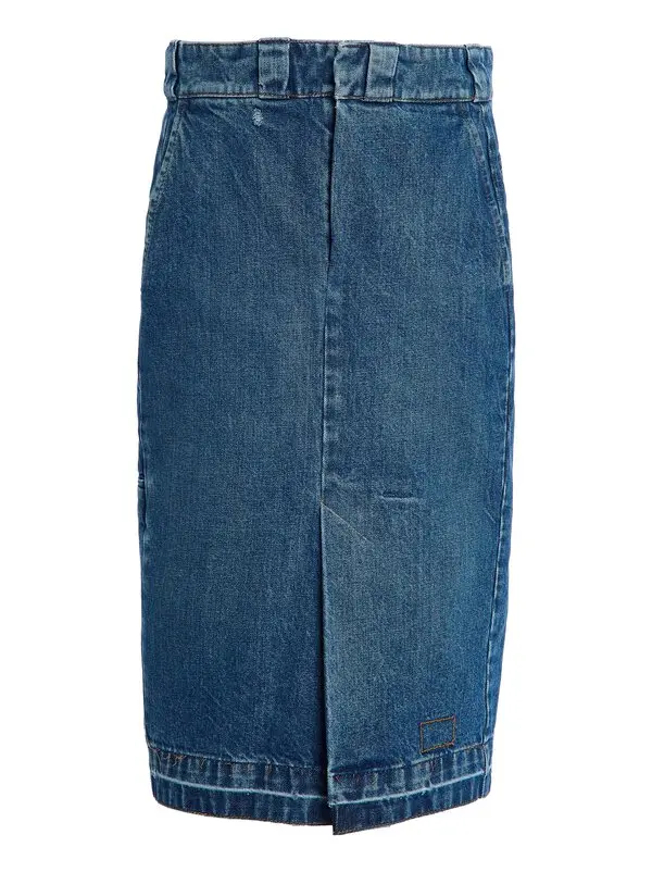 MAISON MARGIELA Denim Midi Skirt - Medium Wash