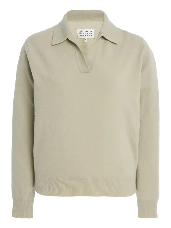 MAISON MARGIELA Wool Polo Sweater - Green