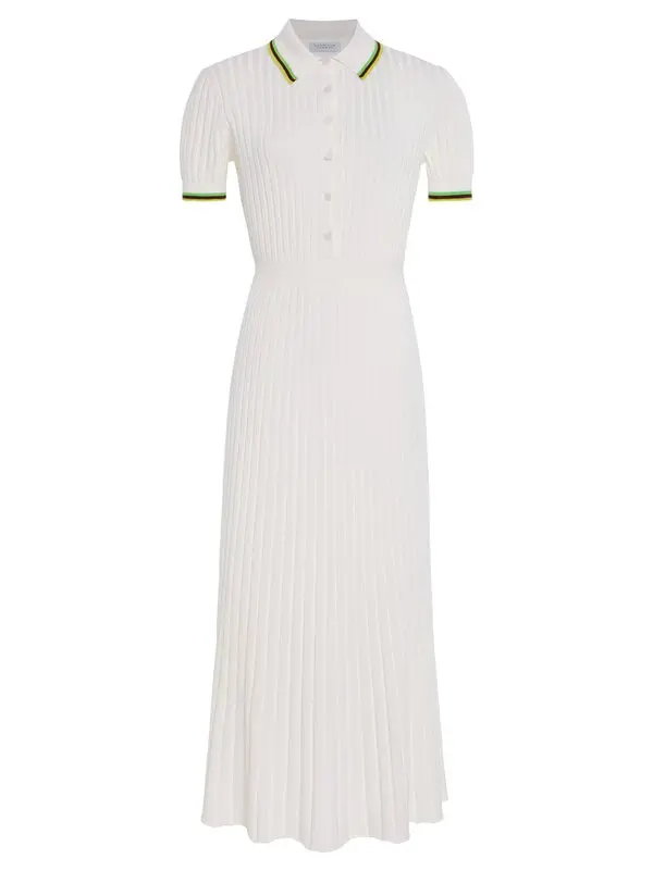 Gabriela Hearst Eyot Knit Cashmere-silk Maxi Polo Dress - Ivory