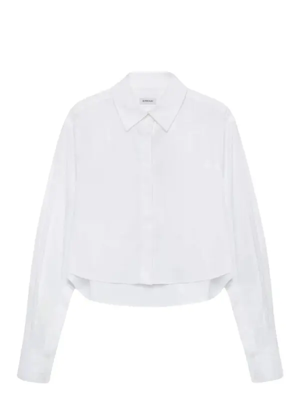 Simkhai Renata Cropped Shirt - White
