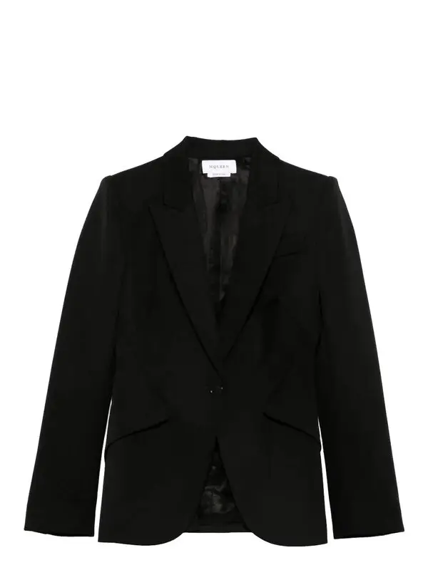 Alexander McQueen Wool Single-breasted Blazer - Black