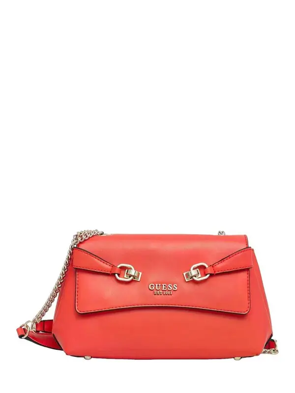 Guess Chain-strap Flap Shoulder Bag - Red