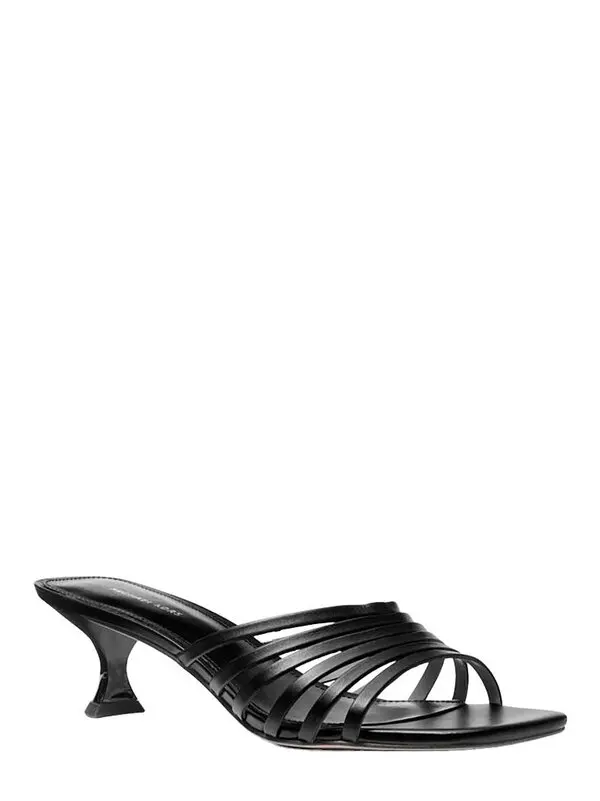 Michael Kors Haisley Kitten Heel Sandals - Black