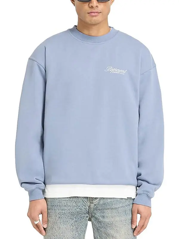REPRESENT Owners' Club Script Sweatshirt - Dusty Blue