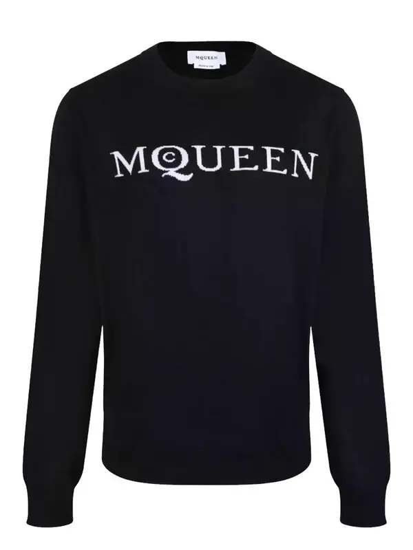 Alexander McQueen Intarsia-logo Sweater - Black