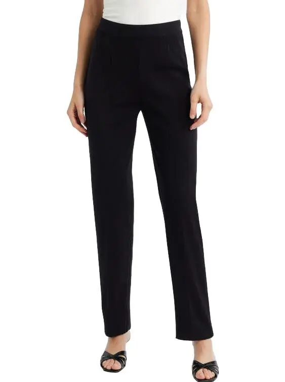 Misook Regular Straight Leg Pants - Black