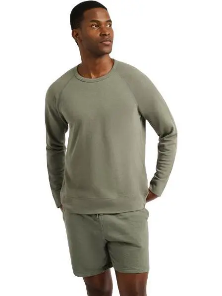 Onia Slub Terry Crewneck Sweater - Agave