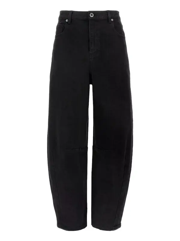 SELF-PORTRAIT High-rise Wide-leg Jeans - Black