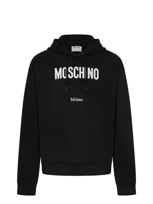 Moschino Logo-print Hoodie - Black