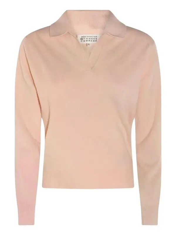 MAISON MARGIELA Wool V-neck Sweater - Pink