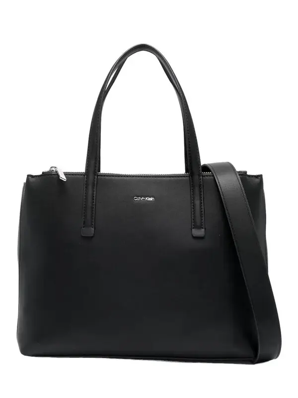 Calvin Klein Leather Tote - Black