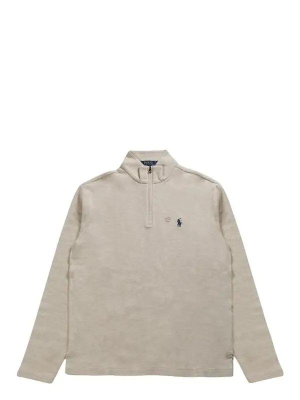 Polo Ralph Lauren Longsleeve Jacquard 1/2 Zip Pullover - Chalk Heather