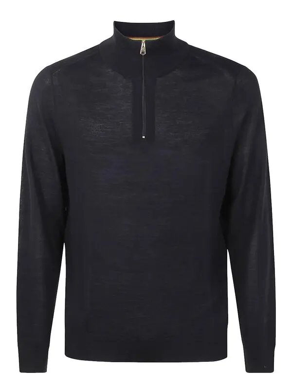 Paul Smith Zip Neck Sweater - Black