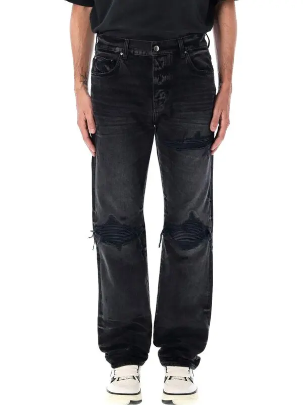 Amiri Leather Straight Mx1 Jean - Vintage Black