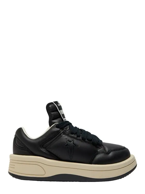 Rick Owens X Converse Padded Leather Sneakers - Black