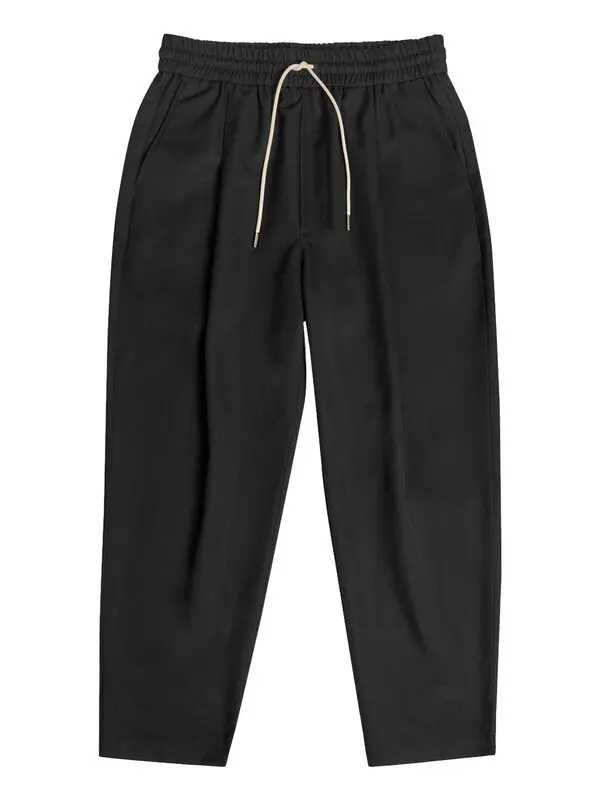 Drole De Monsieur Cropped Cotton Trousers - Black