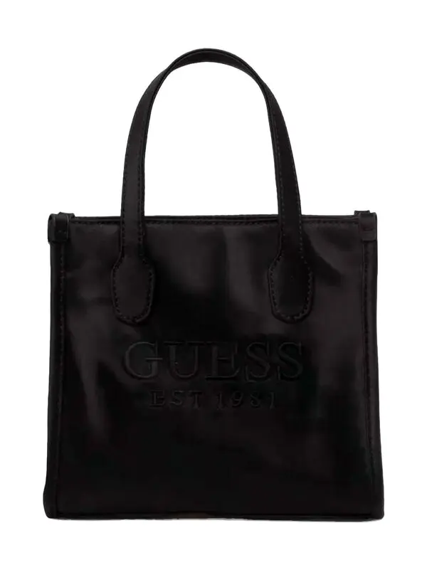 Guess Logo-embroidered Tote - Black
