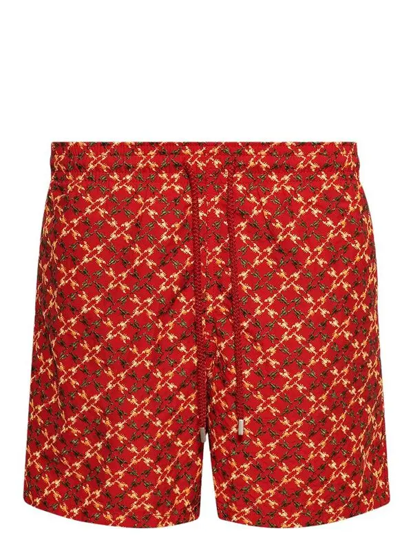 Vilebrequin Mistral Embroidered Swim Shorts - Red