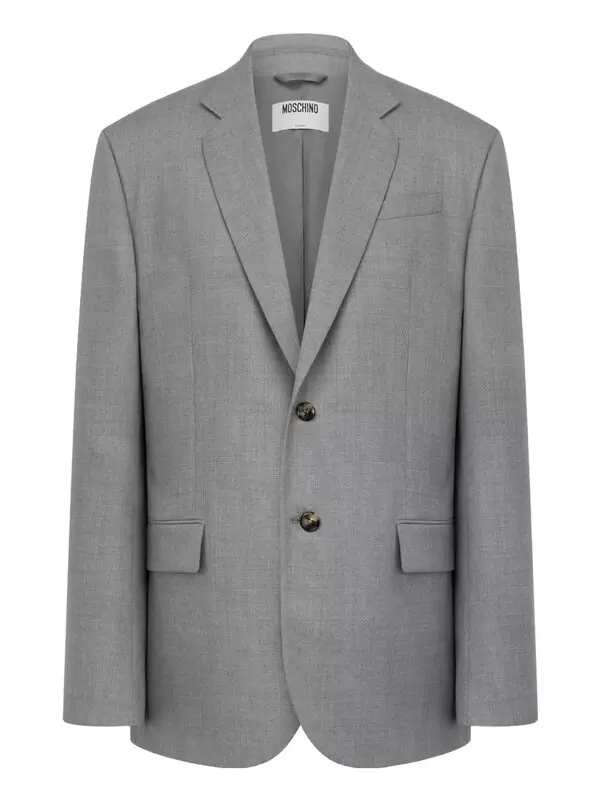 Moschino Single-breasted Tailored Blazer - Grey