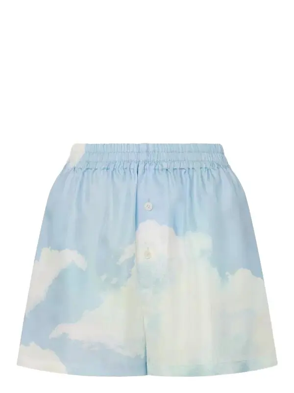 Moschino Cloud-print Shorts - Blue