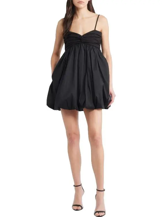 Likely Serefina Mixed Media Bubble Minidress - Black