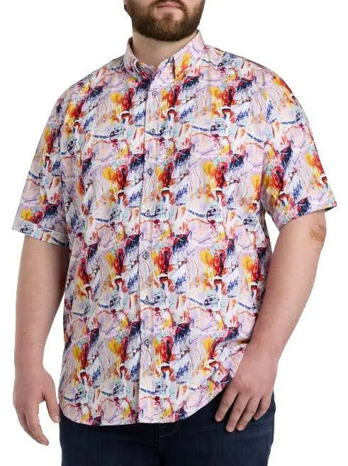 ROBERT GRAHAM DXL Big & Tall Ledger Sport Shirt - Multi