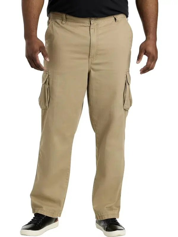 TRUE NATION BY DXL Big & Tall Relaxed Fit Cargo Pants - Cornstalk