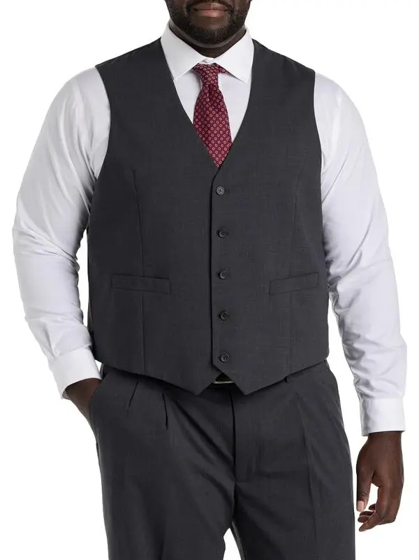 OAK HILL BY DXL Perfect Fit Vest - Charcoal