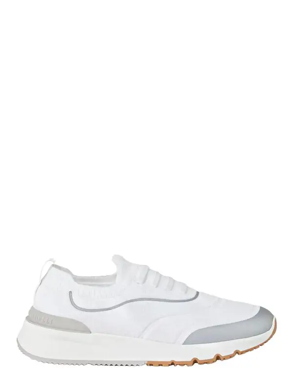 Brunello Cucinelli Knitted Sneakers - White