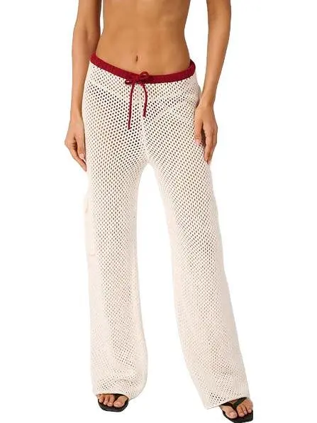 WeWoreWhat Crochet Cargo Pants - Off-white/oxbld