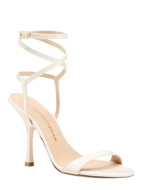 STUART WEITZMAN Nudist Wrap Sandal - Cream