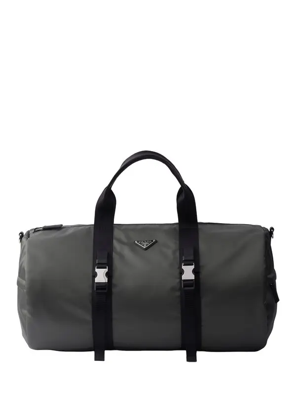 Prada Re-nylon And Saffiano Leather Duffle Bag - Green